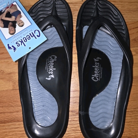 Cheeks | Shoes | Cheeks Black Womens Sandals | Poshmark